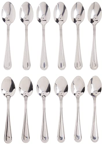 Winco 12-Piece Dots Teaspoon Set, 18-0 Stainless Steel,Silver