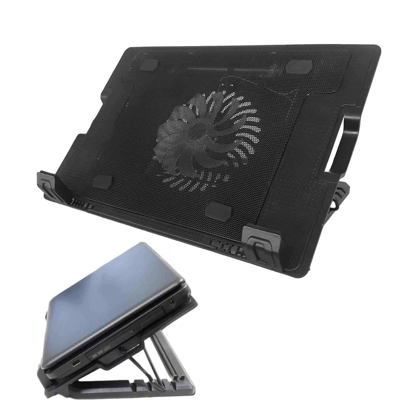 Cooling Pad, Portable Laptop Cooler Stand, Adjustable Laptop Cooling Pad, Heat Protection Laptop Cooling Stand, Noise Free Notebook Cooling Fan, Pc Cooling Holder for Overheating Prevention Protection