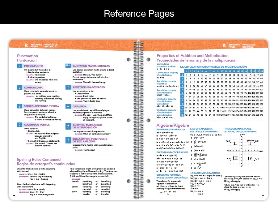 Dated Bilingual Middle High School Student Planner for the 2023-2024 Academic School Year, Large (8.5" by 11") Matrix Style Datebook with Classic Bilingual Middle Matrix Cover