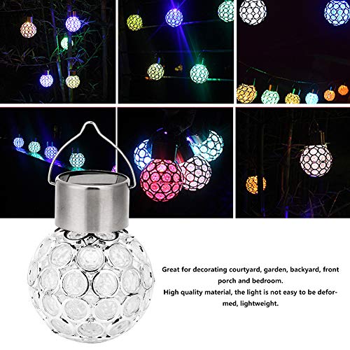 Waterproof LED Solar Hanging Light, Lawn Courtyard Ball Lights, Hanging Solar Lantern Decor for Garden Home Yard Patio Lawn Holiday Party Wedding