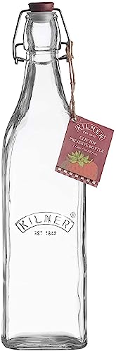 Kilner Clip Bottle, 33.8 fl oz (1 L), Clear
