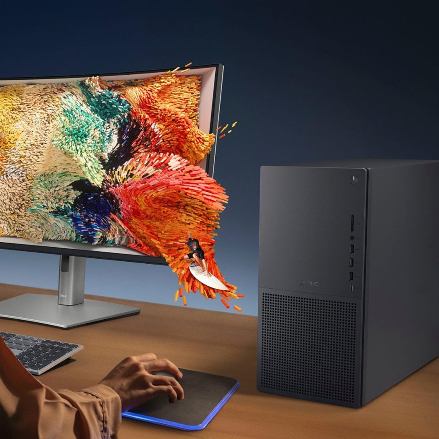 Dell XPS Tower XPS8960-7203BLK-PCA Black Desktop, i7-13700, 32GB, 2TB M.2 PCIe SSD, Intel UHD, Windows 11 Home