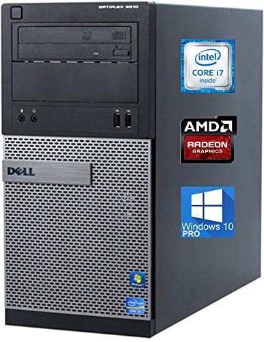 Dell Optiplex 3010 Mini-Tower Desktop PC, Intel Quad-Core i7-3770 Upto 3.90 GHz, 16GB RAM, 1TB SSD, Radeon HD 6450 1GB, DVD, VGA, DVI, HDMI, Wi-Fi, Bluetooth - Windows 10 Pro (Renewed)