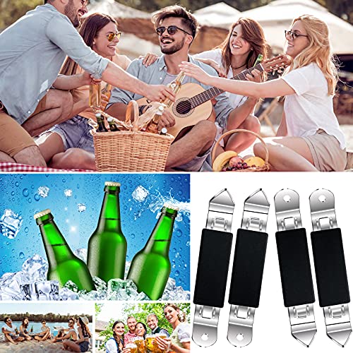 Hand Held Bottle Opener With Magnet,Magnetic Bottle Openers,Stainless Steel Flat Bottle Opener For Refrigerator,Portable Can Opener,Can Tapper,Unique Beer Bottle Opener for Kitchen,Home,Bar(2)