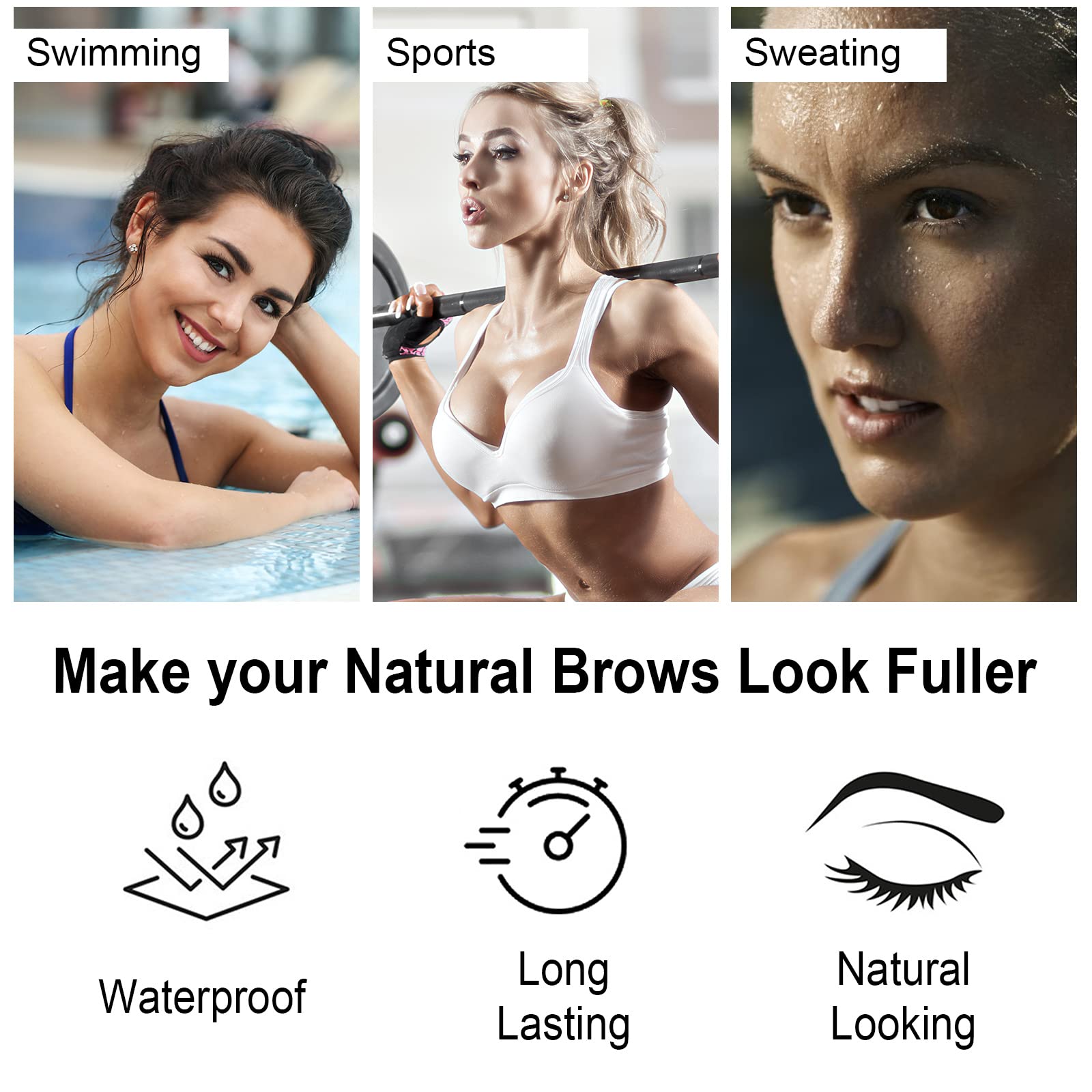 Eyebrow & Eyelash Color Kit, Eyebrow Ti-ηt & Eyelash Ti-ηt, Suitable for Salon & Home Use (Dark Brown)
