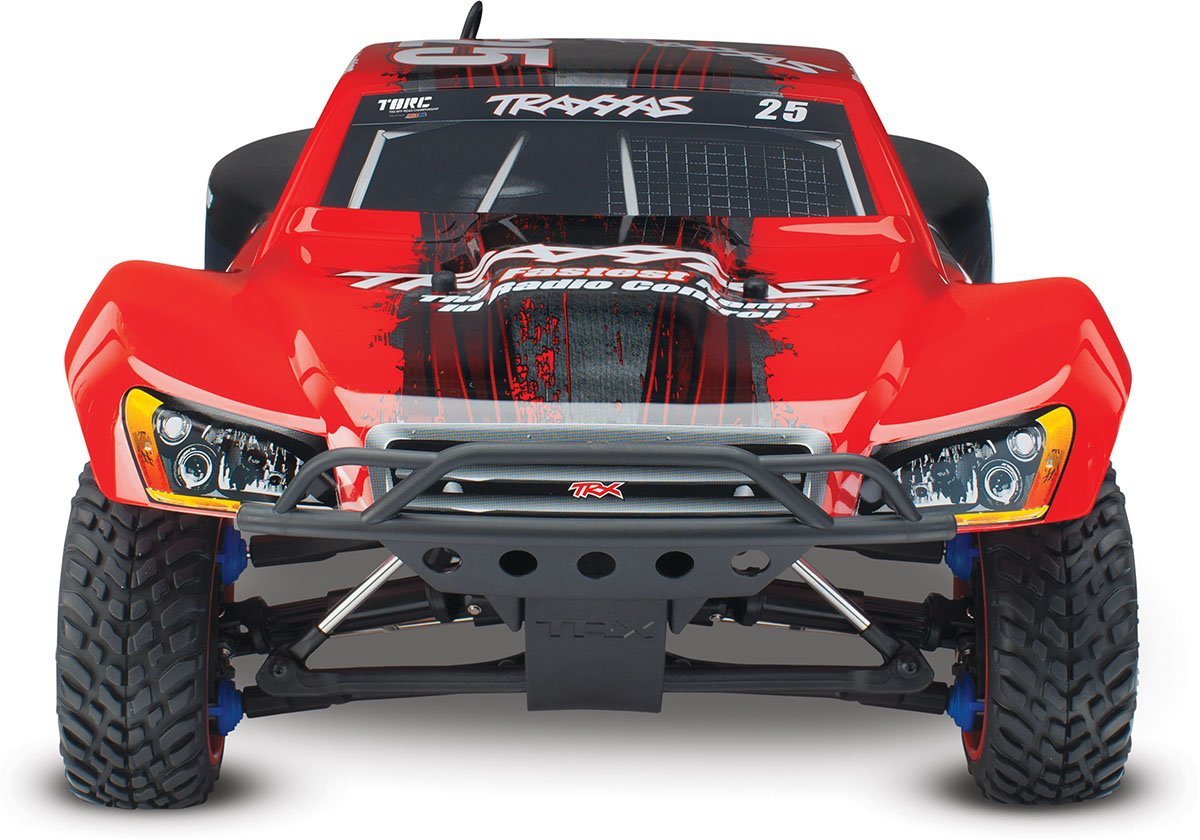 Traxxas Slayer Pro 4X4: Powered 4WD Short Course Racing Truck (1/10 Scale), Red/Black
