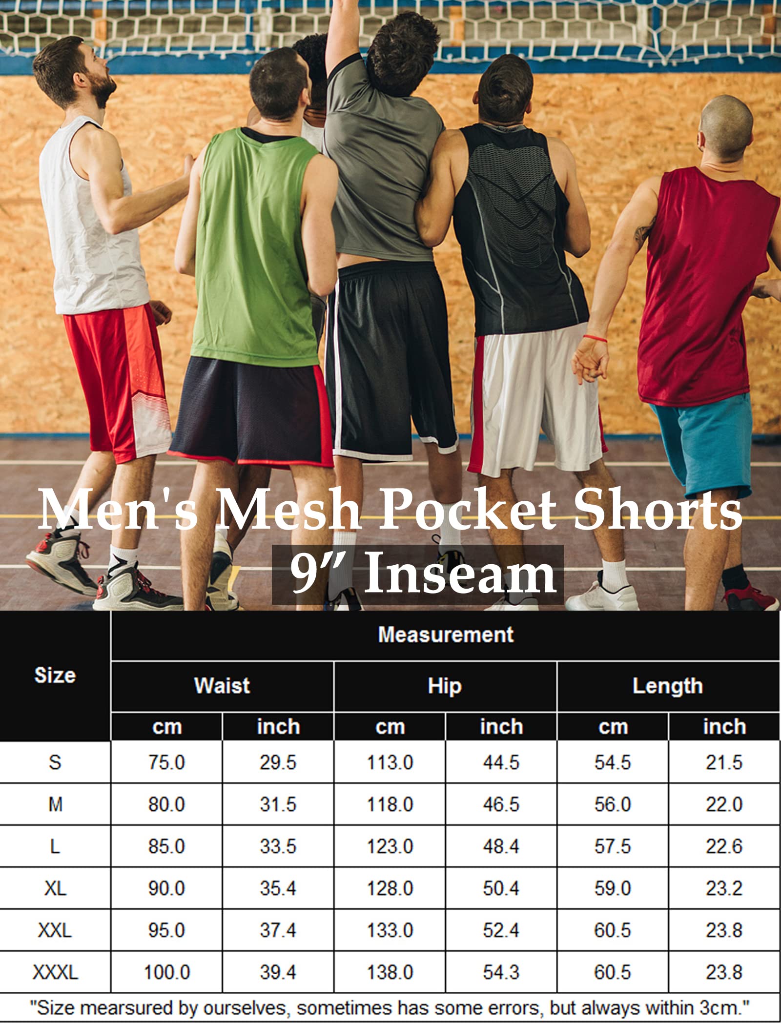 COOFANDY Mesh Basketball Shorts Men Big and Tall Loose Fit 11 Inch Gym Shorts
