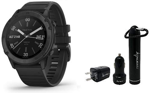 Wearable4U - Garmin tactix Delta, Premium GPS Smartwatch with Specialized Tactical Features, Designed to Meet Military Standards with Ultimate Power Pack Bundle (Black)