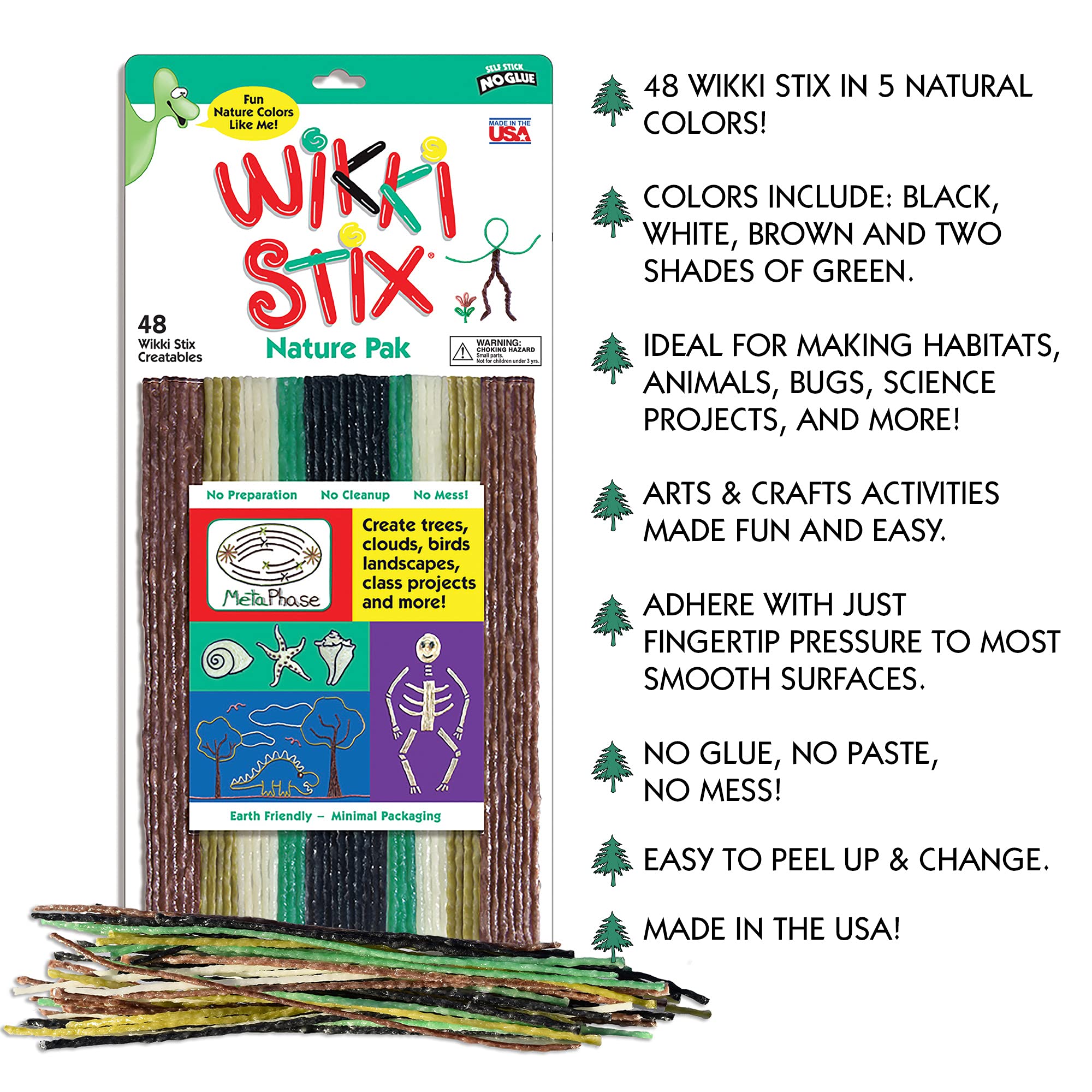 Education Toys for Kids Alphabet Cards Set, Helps with Proper Stroke Letter Formation, Supplemental Learning Tool for Kids, Educational, Engaging and Fun by Wikki Stix & Nature Pak