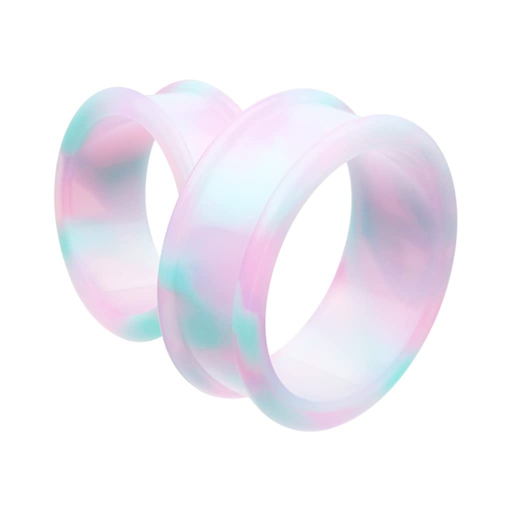 Covet Jewelry Milky Way Supersize Flexible Silicone Double Flared Ear Gauge Tunnel Plug (1-3/4" (44mm))