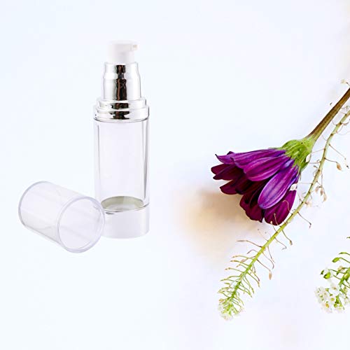 FALOME 6pcs Airless Pump Bottle Empty Refillable Travel Lotion Pump Containers for Refillable Cosmetic Bottle Foundation Pump