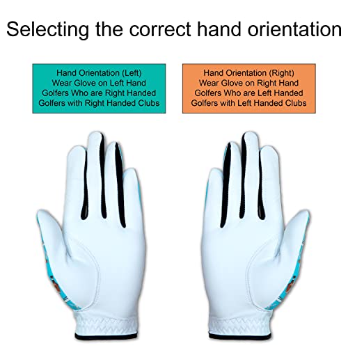 Cowabunga Golf Men's Golf Glove - Bogies and Stogies Left Hand Medium - Durable Golf Gift for Male Golfers
