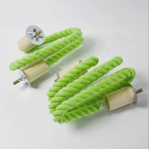qumHmup Parrot Bird Perch,Bird Hemp Rope Perch,Parrot Grinding Perches Cage Play Stands, Birdcage Accessories Rope Toys.