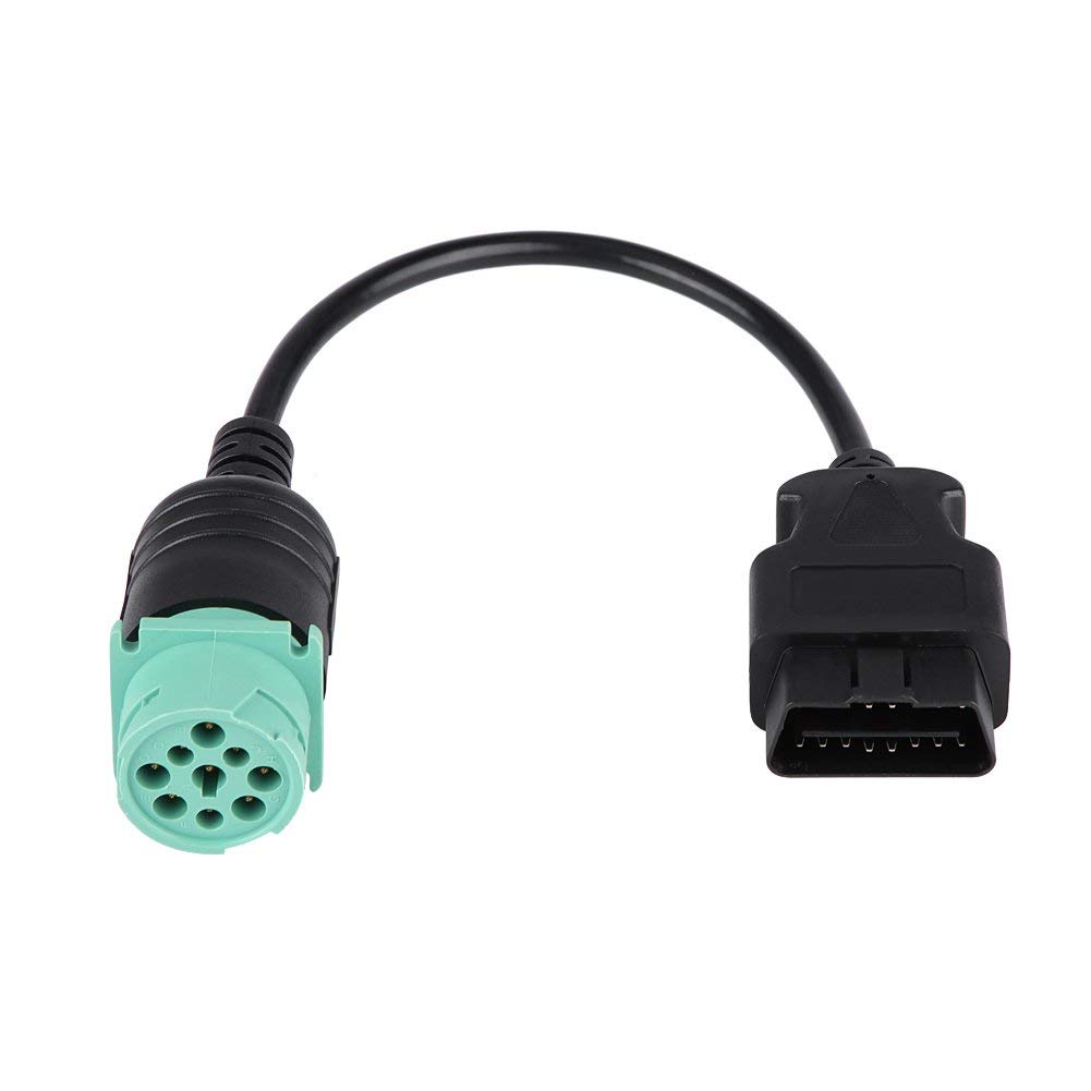 Diagnostic Scanner Cable Adapter, 9 Pin to 16 Pin OBD2 Diagnostic Scanner Cable Adapter for Cummins Engine
