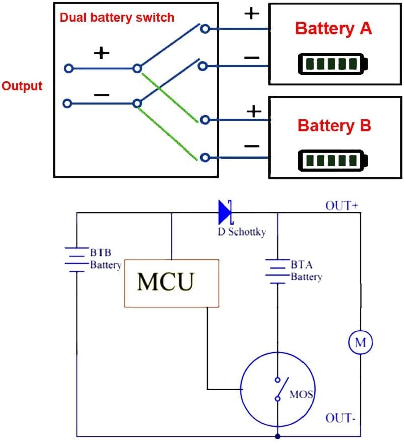 Falygda Dual Battery Connector for Increase The Capacity by Connecting Two Batteries in Parallel Equalization Module (Type2)