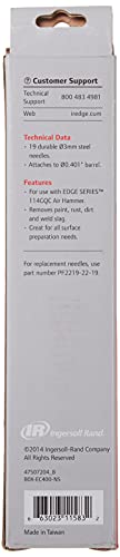 Ingersoll Rand EC400-NS Edge Series Needle Scaler Attachment, Screw On for Use w/ 114GQC Air Hammer (0.401 Diameter Barrel), Paint, Rust, Dirt and Weld Dust Remover