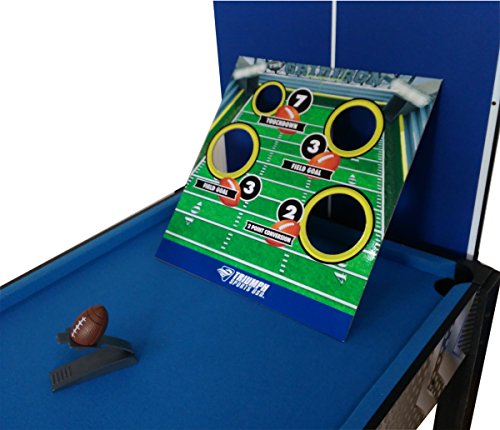 Triumph 13-in-1 Combo Game Table Includes Basketball, Table Tennis, Billiards, Push Hockey, Launch Football, Baseball, Tic-Tac-Toe, and Skee Bean Bag Toss