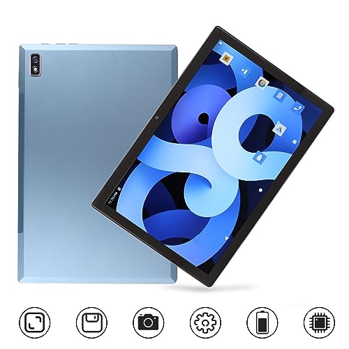 DAUERHAFT Office Tablet, 4G LTE 5G WiFi Tablet PC Octa Core CPU 10.1 Inch 8MP 16MP Camera 12GB 512GB Memory for Home (Blue)