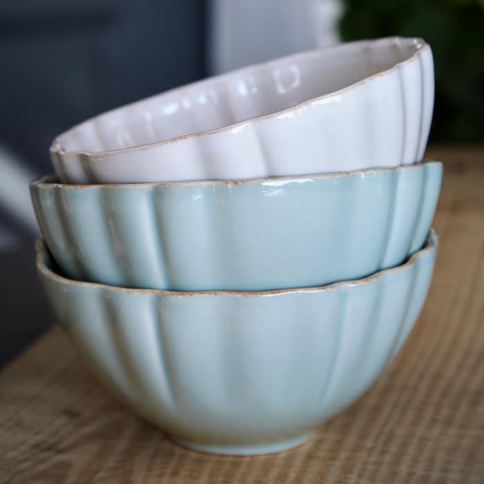 Costa Nova Ceramic Stoneware 26 oz. Soup & Cereal Bowl - Alentejo Collection, White | Microwave & Dishwasher Safe Dinnerware | Food Safe Glazing | Restaurant Quality Tableware
