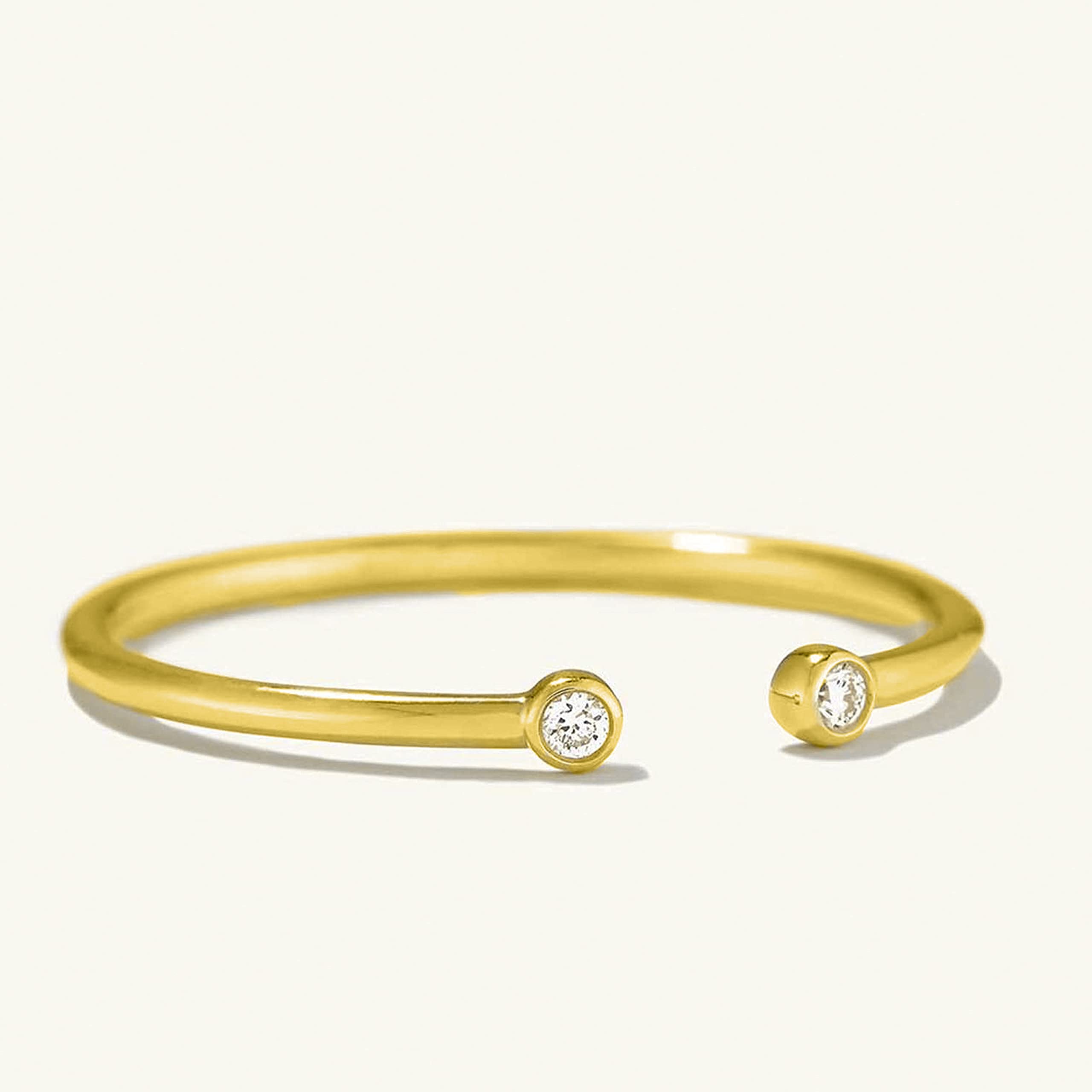 Cowlyn Open Adjustable Ring Gold 925 Silver Stackable Eternity Band Trendy Eternity Jewelry for Women (with Gift Box)