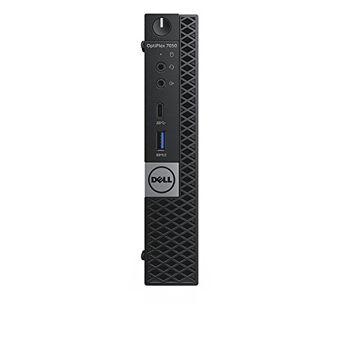 Dell OptiPlex 7050 Micro Form Factor Desktop Computer, Intel Core i7-7700T, 16GB DDR4-2400 (2x8GB), 512GB Solid State Drive, Windows 10 Pro (Renewed)