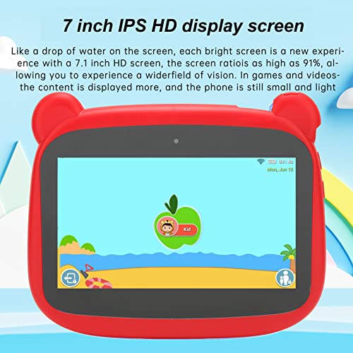 Estink 7 Inch Tablet, Octa Core Processor, 2GB RAM 32GB ROM, HD IPS Screen, Android 10 Tablet, Dual Camera, 5G WiFi Dual Band, 5000mAh Large Capacity Battery, Support 32G Memory Card(Red)