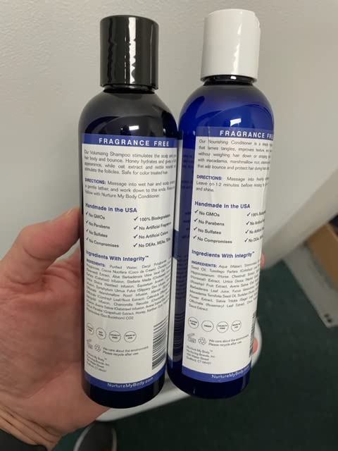 Nurture My Body Volumizing Hair Combo Pack | 8 oz. | Fragrance-Free Volumizing Shampoo & Nourishing Conditioner