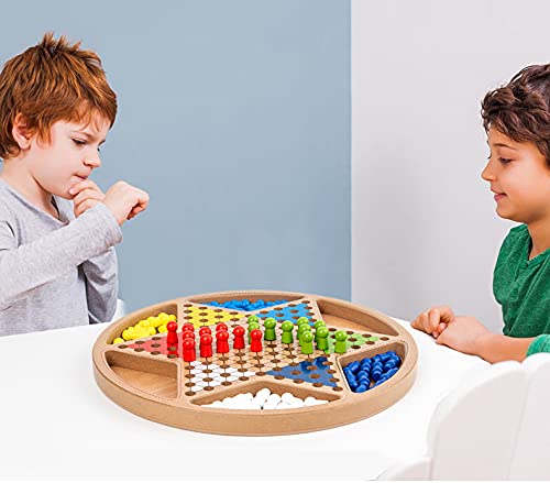 WEROCK Chinese Checkers & Gobang (Five in a Row) 2 in 1 Traditional Strategy Board Game for Family and Party