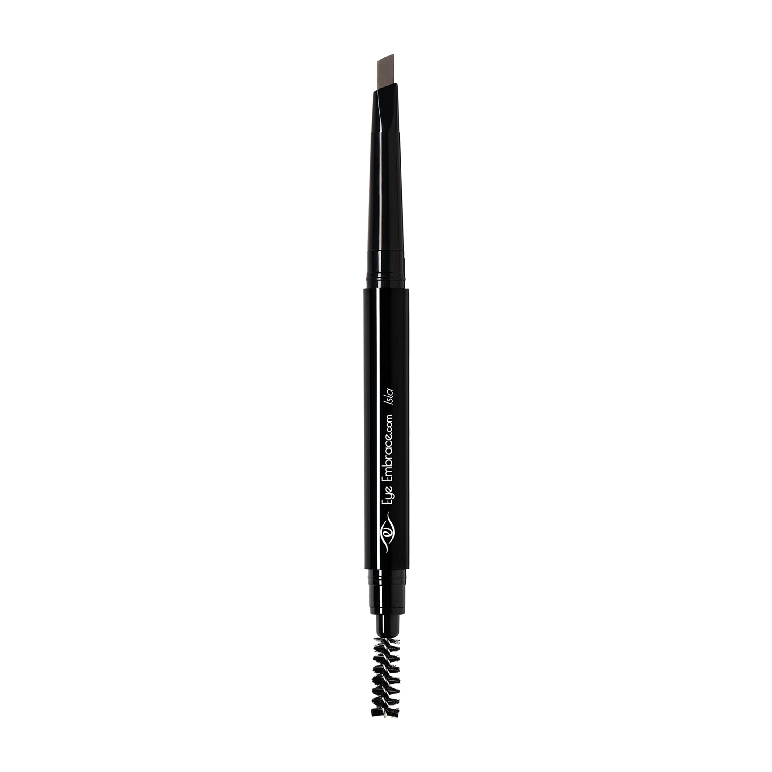 Eye Embrace Isla: Medium Brown-Gray Eyebrow Pencil β Waterproof, Double-Ended Automatic Angled Tip & Spoolie Brush, Cruelty-Free