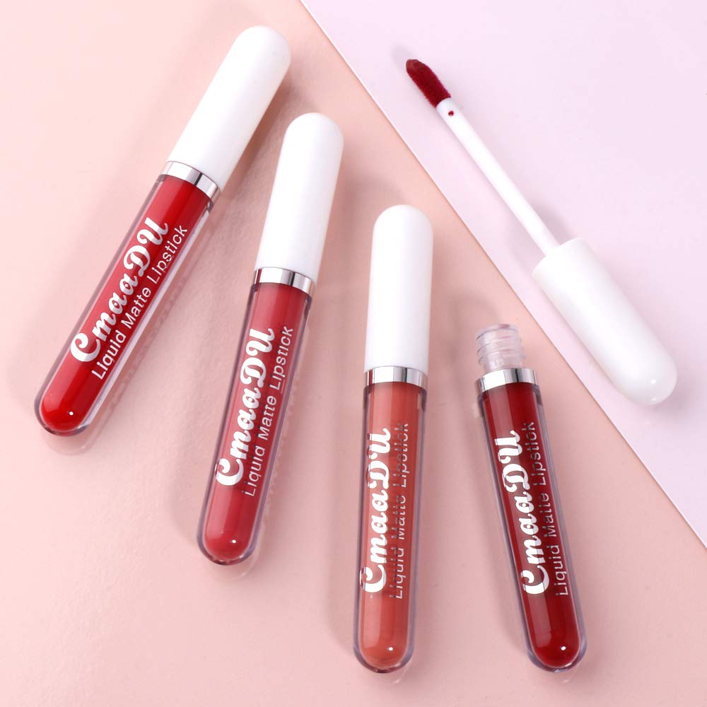 ETEDES 3 colours Matte Liquid Lipstick Makeup Set, Matte liquid Long-Lasting Wear High Pigmented Non-Stick Cup Not Fade Waterproof Lip Gloss (Set #11)