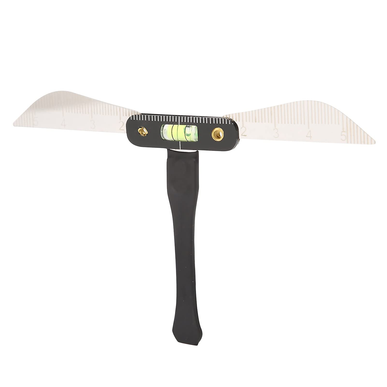 Eyebrow Ruler, Eyebrow Caliper Measuring Tool Eyebrow Shaper Stencil Stainless Steel Semi‑Permanent Eyebrow Makeup Template Ruler Tens Machine(Ⅳ (level balance ruler))