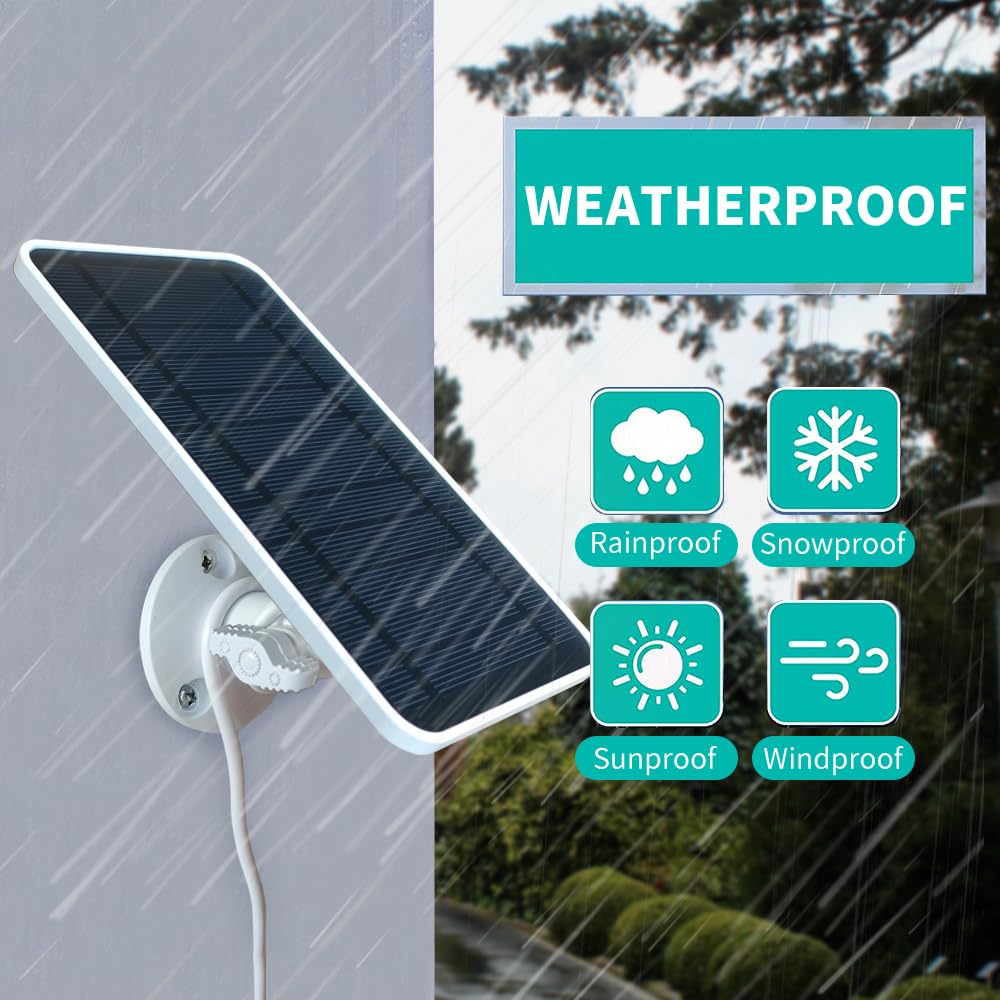 DIANMU Solar Panel Charger for Arlo Camera: Pro 4, Ultra 2, Pro 5S 2K, Pro 3, Ultra 2 XL, Pro 4 XL - with 13FT Magnetic Cable, 360° Adjustable Aluminum Alloy Mount (Not for Pro/Pro2/Essential) -3 Pack