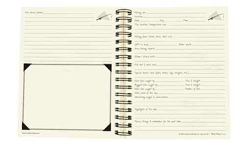 Write it Down Journals Unlimited Series Guided Journal, Fishing, Fisherman's Journal, with a Kraft Hard Cover, Made of Recycled Materials, 7.5"x 9"