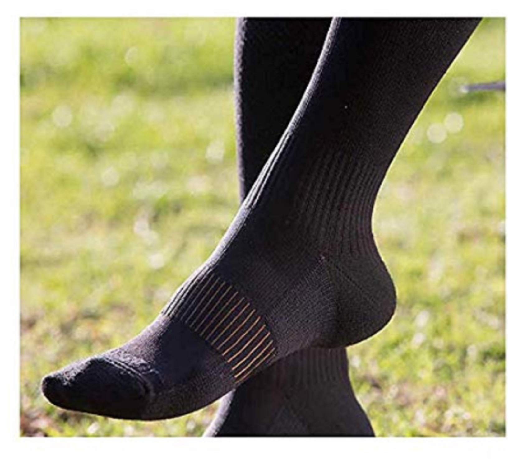 Copper Fit Unisex Compression Sock, Choose Size and Pairs (4, Large/X-Large), Black