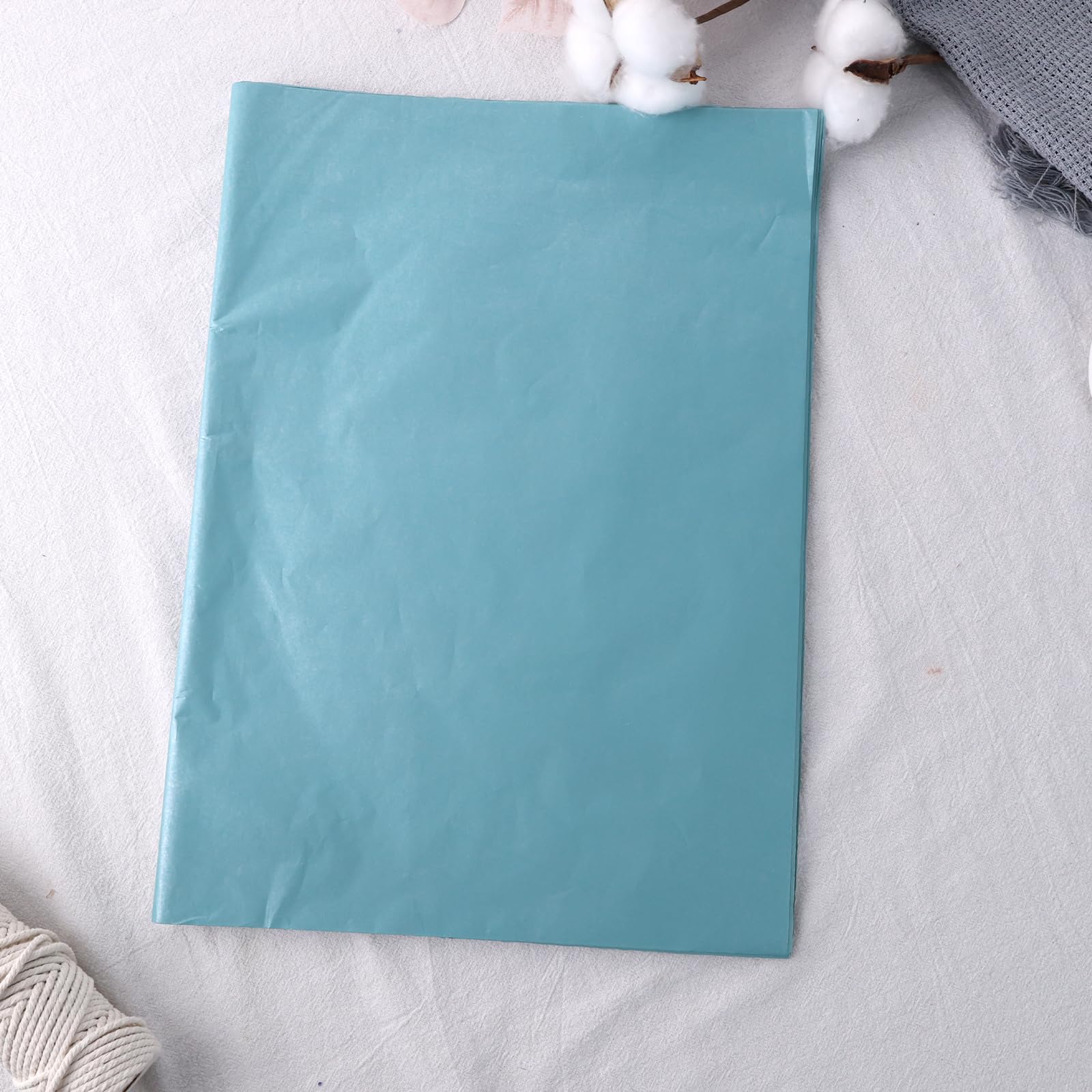 Koogel 86PCS Metallic Teal Tissue Paper, 14 x 20 Inch Gift Wrapping Paper Craft Tissue Paper Bulk for Birthday DIY Project Wedding Holidays