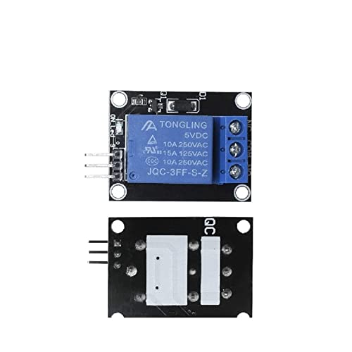 EXONGY 5PCS KY-019 DC5V 1-Channel Relay Module for Arduino Raspberry Pi PIC AVR DSP ARM + 3PCS 20CM 10Pin Dupont Line for Arduino Relay (Size : Relay Plus Wire)