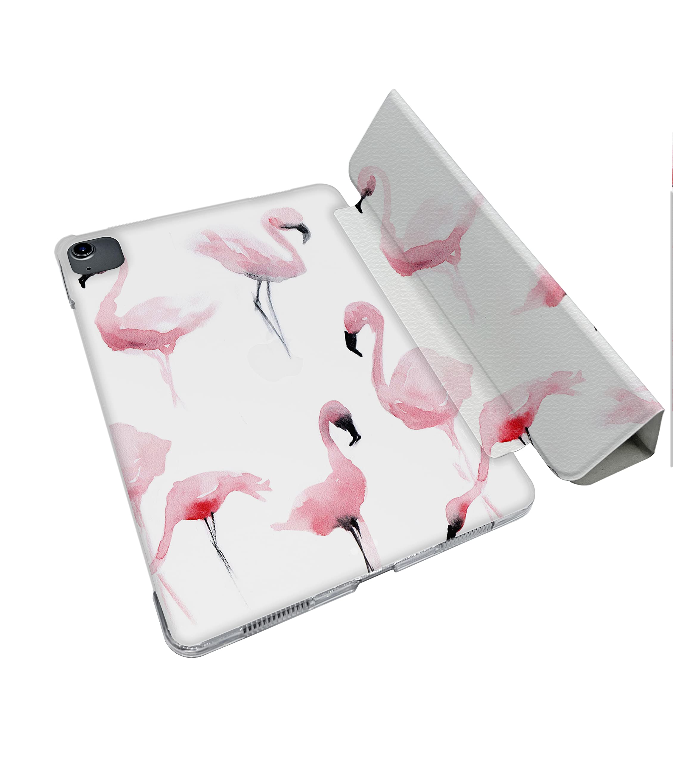 Pink Flamingos case Compatible with All Generations iPad Air Pro Mini 5 6 11 inch 12.9 10.9 10.2 9.7 7.9 Cover Slim Smart Stand auto Wake/Sleep 03 (12.9" Pro 3/4/5 gen)