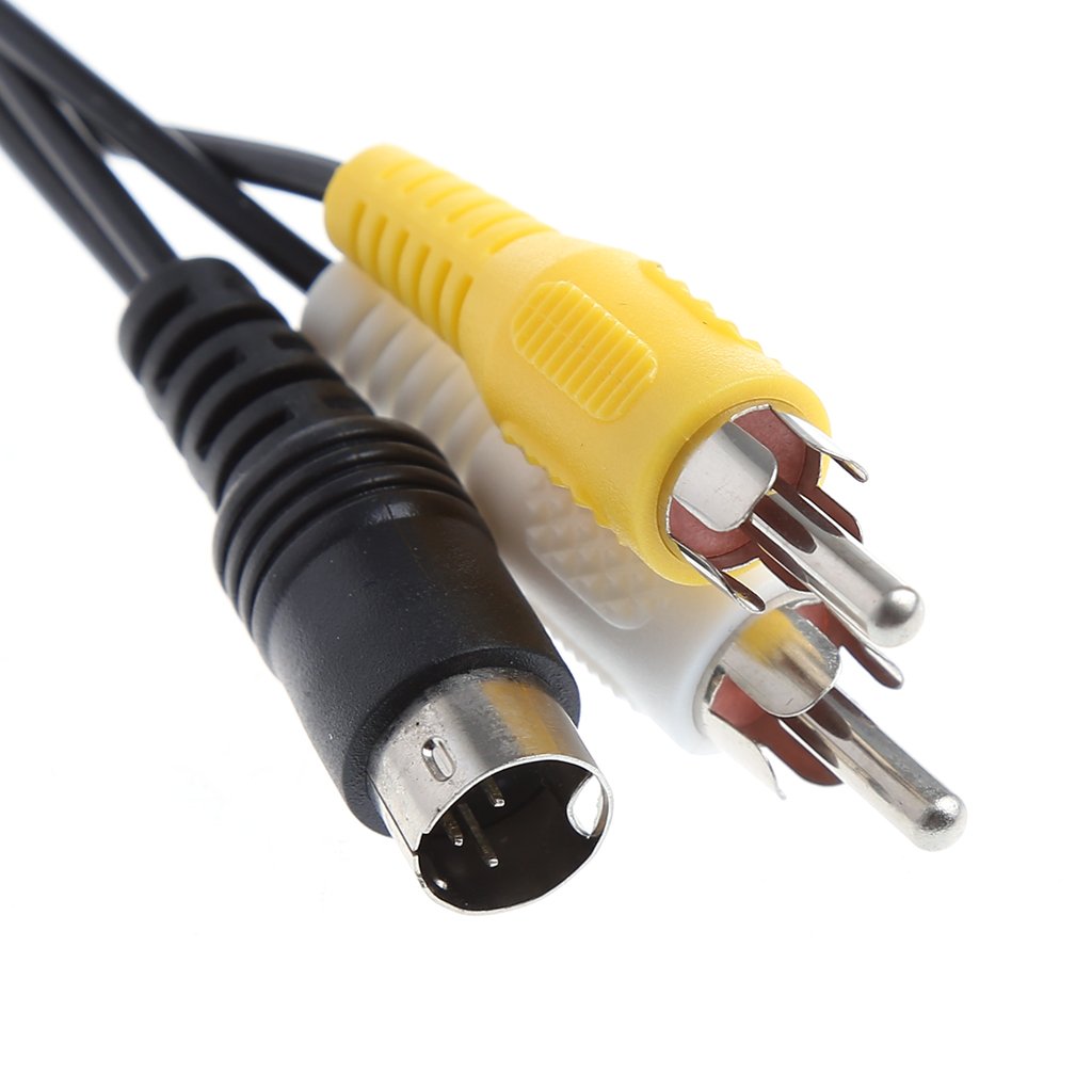 Tsond Black 1.5M/5FT Audio Video AV Stereo Composite Adapter Cable For SEGA Genesis/MD