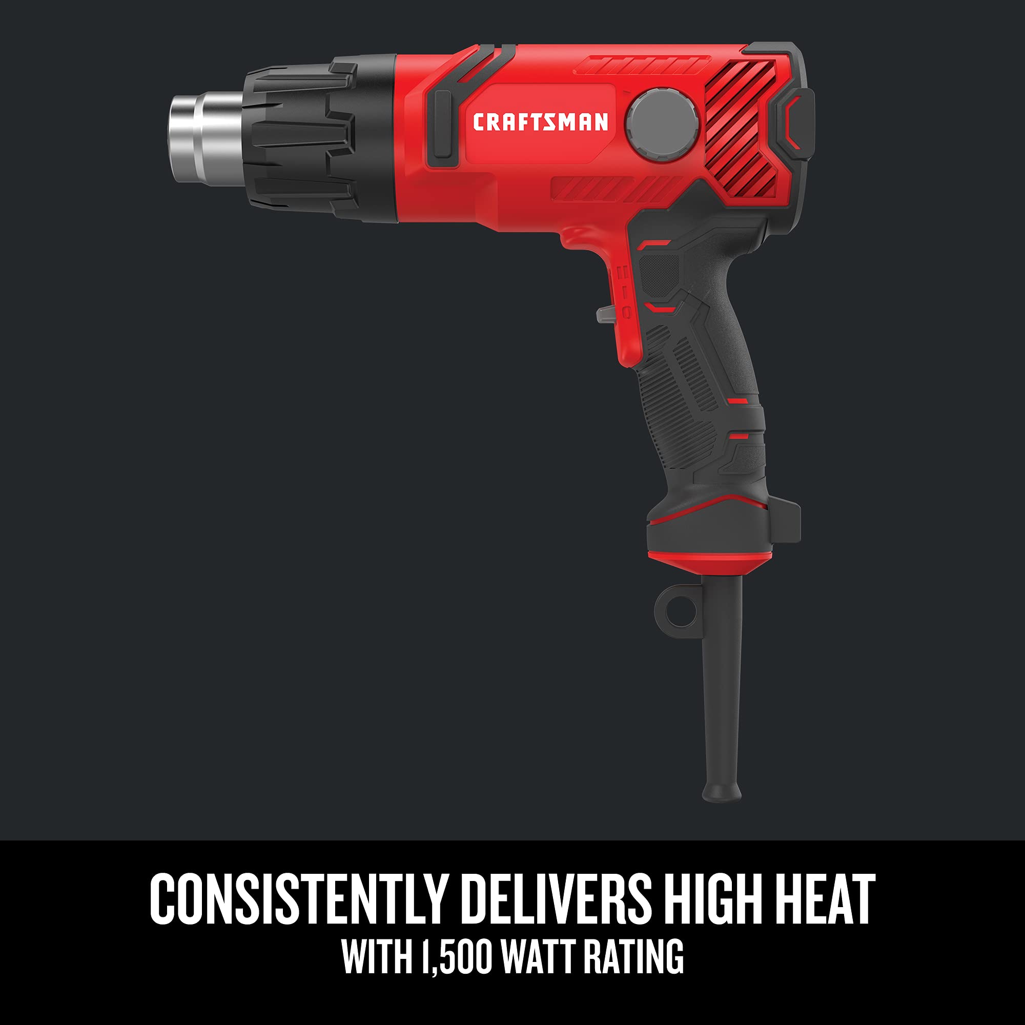CRAFTSMAN Heat Gun, Corded, Variable Heat Setting up to 1200 Degrees, 1500 Watt (CMEE531)