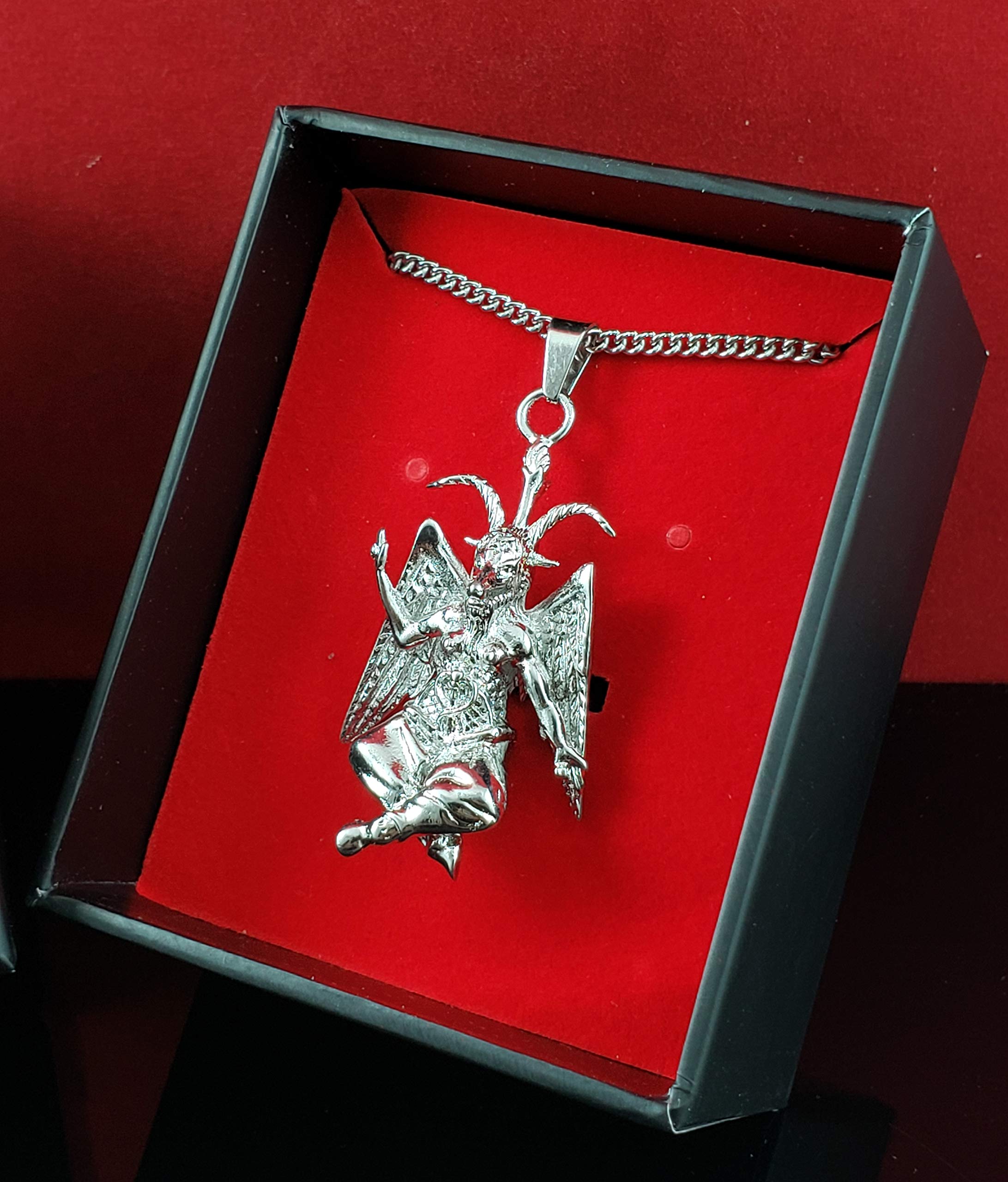 Church of Satan Baphomet Pendant Necklace 316L Stainless Eliphas Levi
