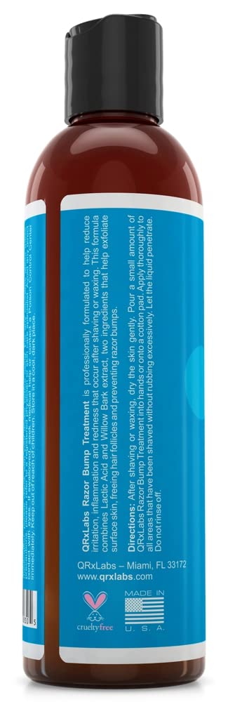 Razor Bump Treatment - Prevents Irritation and Ingrown Hair after Shaving, Waxing or any Hair Removal - Works on Face, Underarms, Legs, Bikini - 6 fl oz