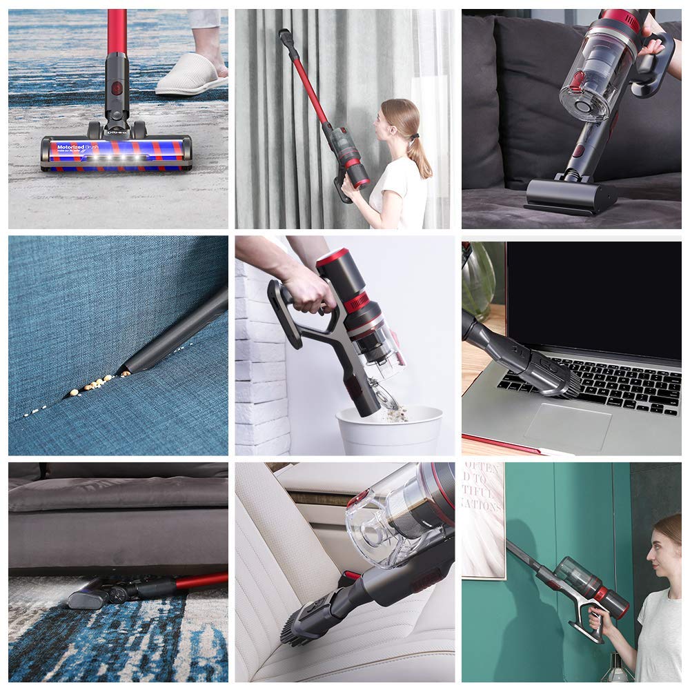 Dibea 28KPa 400W Powerful Suction Cordless Stick Vacuum