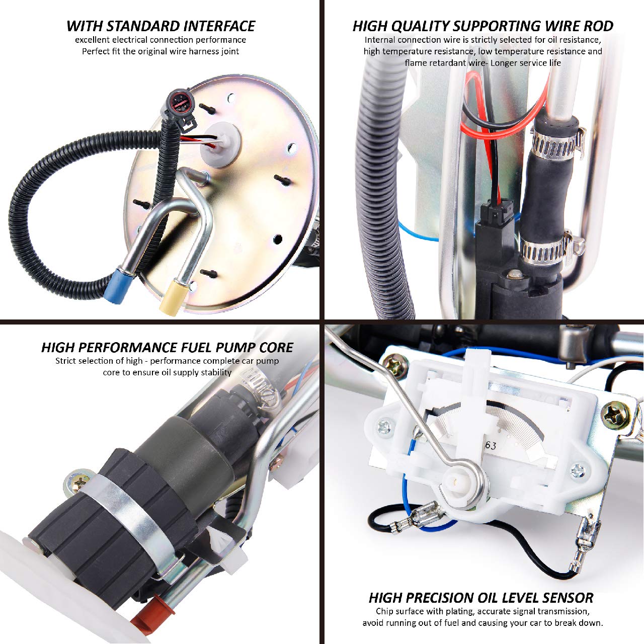 CarBole Fuel Pump Assembly Replacement for 1999 2000 2001 2002 2003 Ford F-150, 2004 F-150 Heritage, 1999 F-250 fits E2237S XL3Z-9H307AA