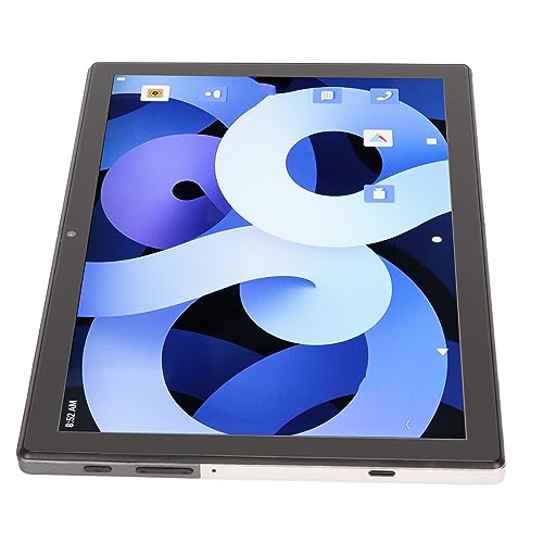 DAUZ Tablet, Front 8MP Rear 16MP Multiinterface Smart Tablet 10.1 Inch 4G LTE (Silver)