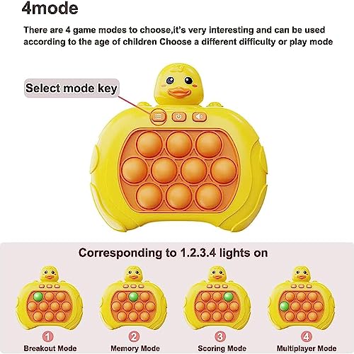 Pocket Game for Kid, Cool Pocket Game Kids, Pocket Game Console for Kids, Quick Push Bubble Competitive Game Console Series, Decompression Toy Mini Portable, USB Rechargeable (1Pc, Rabbit)