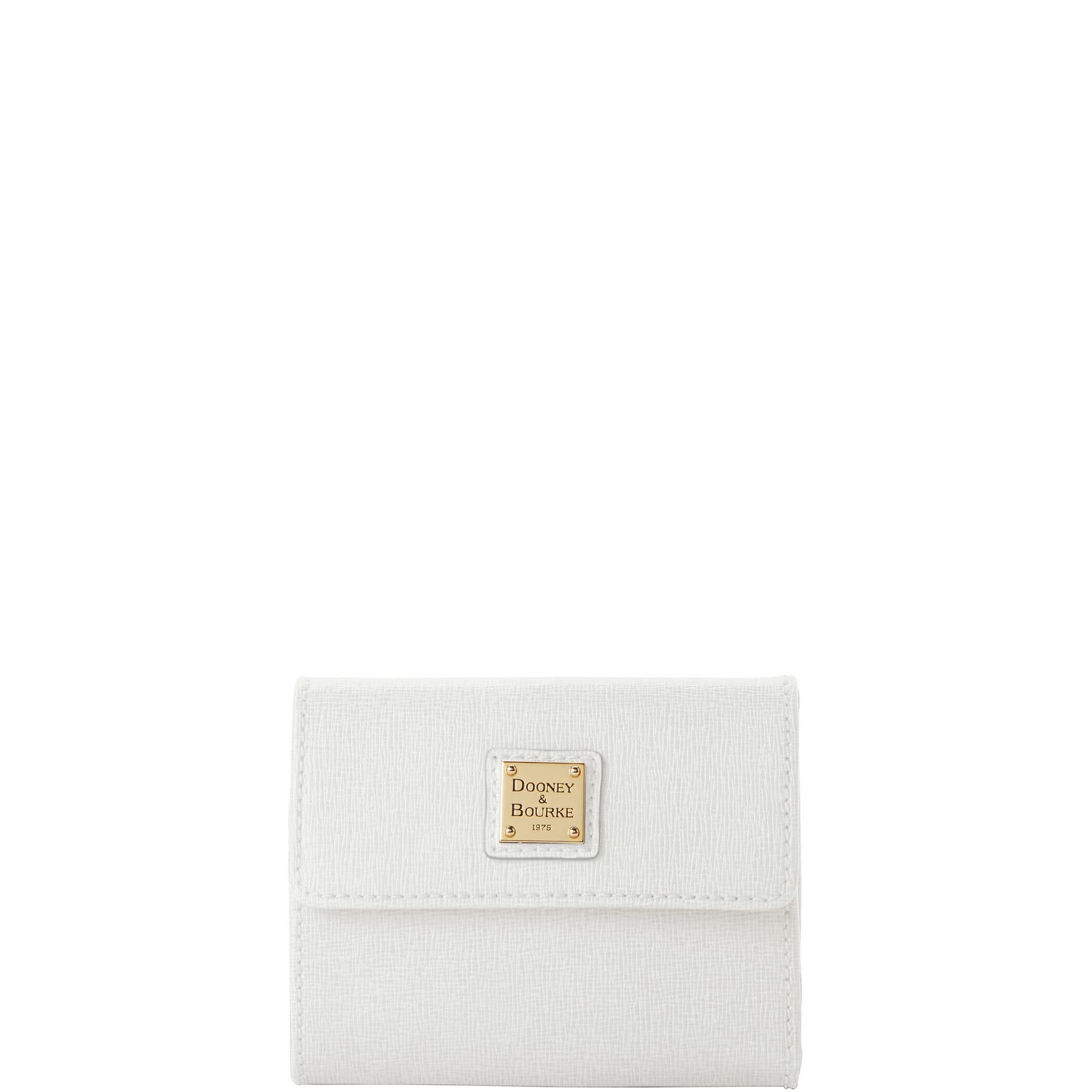 Dooney & Bourke Wallet, Saffiano Small Flap Credit Card Wallet - Off White