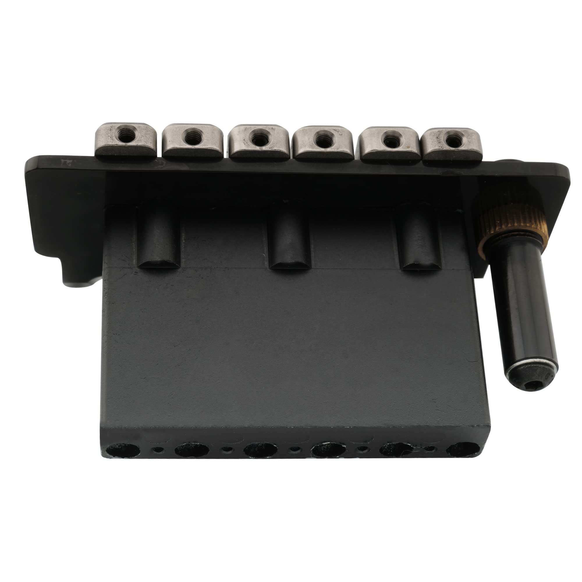 Wilkinson WVS50IIK 52.5mm String Spacing 2-Point Steel Saddles Tremolo Bridge with Full Steel Block for USA/Mexico/Japan/Korea Strat Electric Guitar, Black