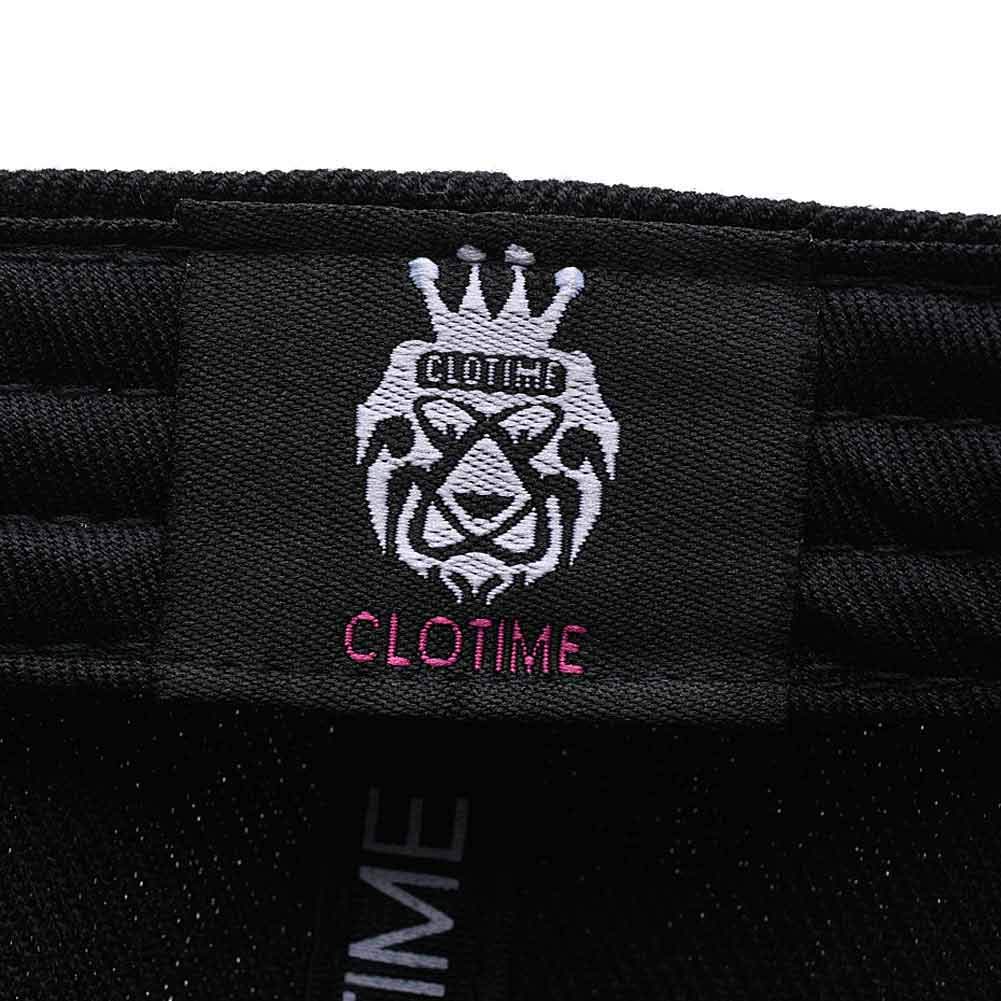 CLOTIME Tiger Embroidered Floral Snapback Hat 3D Rose Floral Print Visor Caps Twill Flat Bill Adjustable Baseball Cap (Black Rose Tiger)