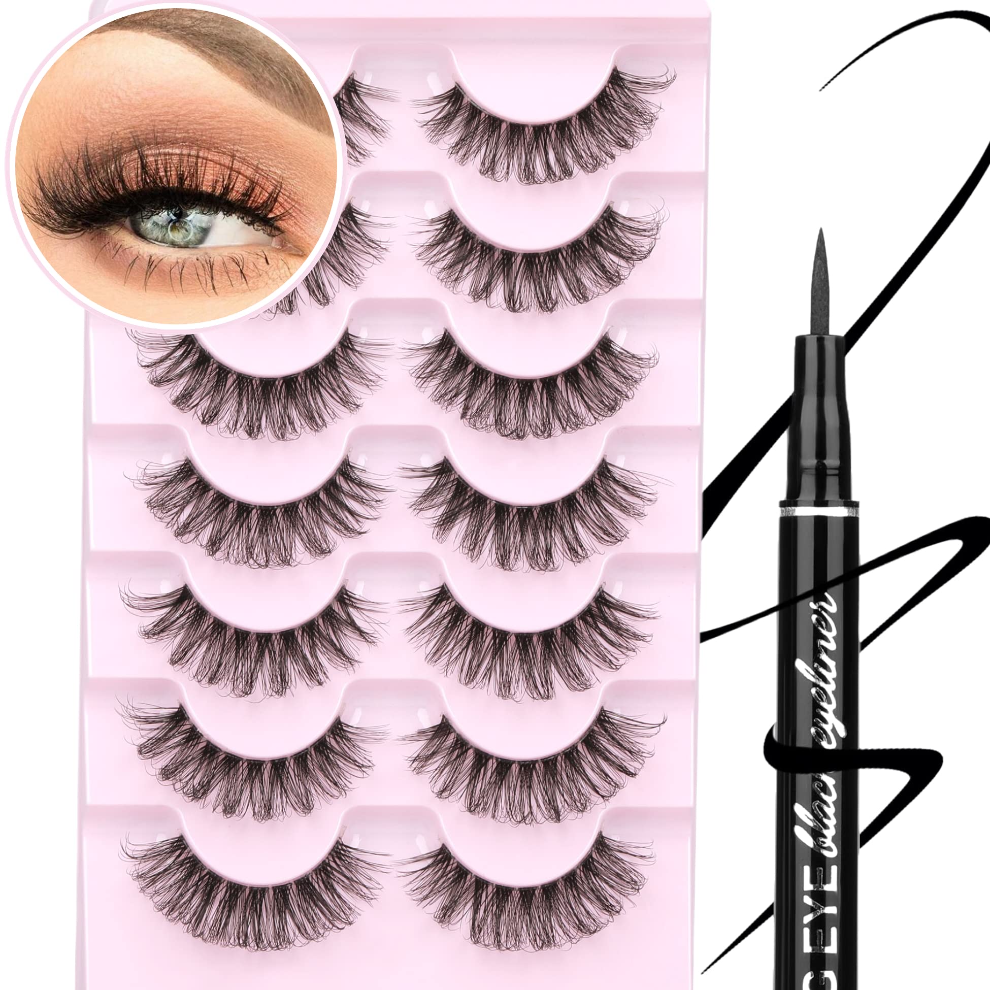 False Eyelashes Natural Look Lashes Fake Eyelashes