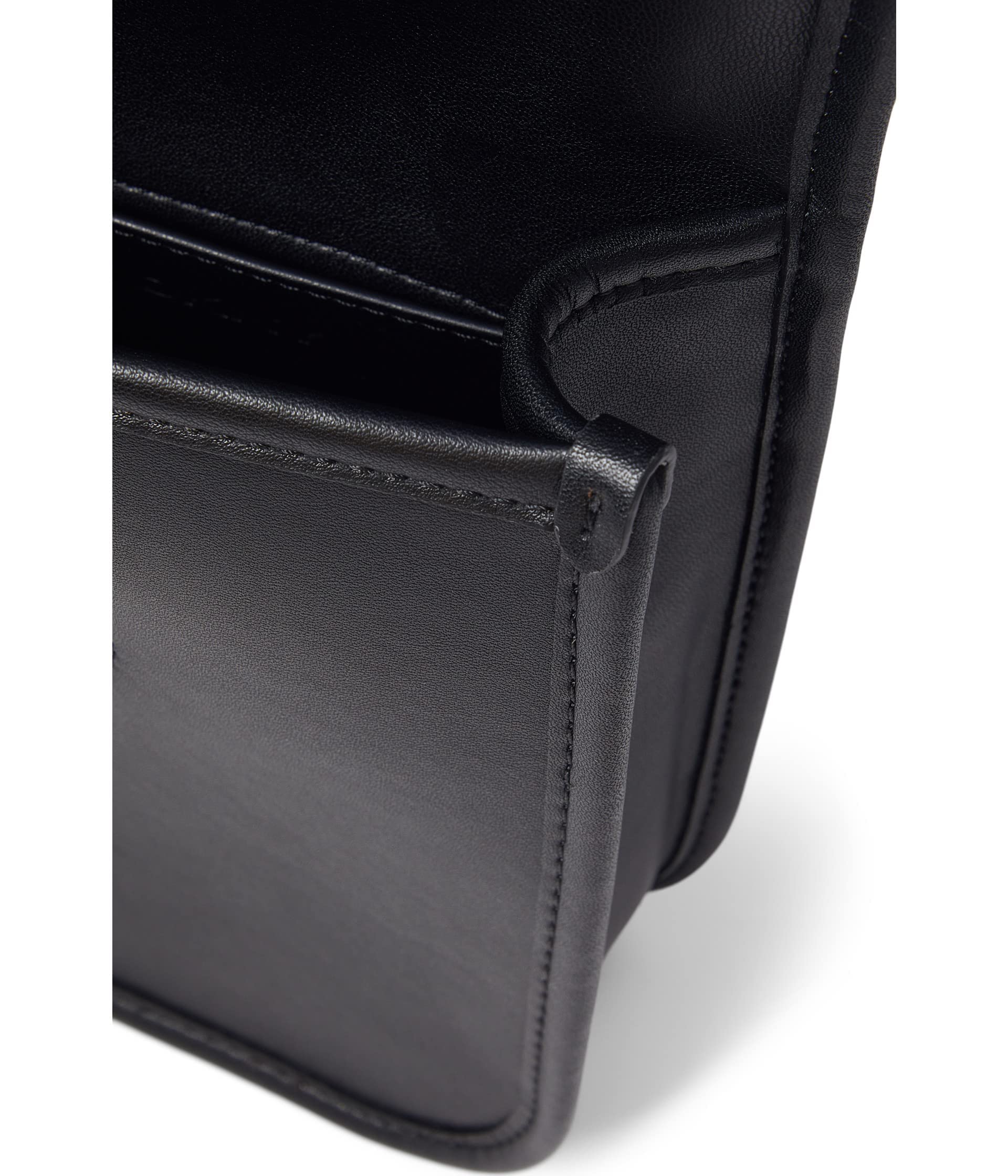 DKNY Brook North/South Flap Crossbody Black/Gold One Size